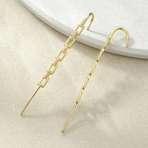 Jewelry | Chain Link Pin Cuff Earring | Poshmark